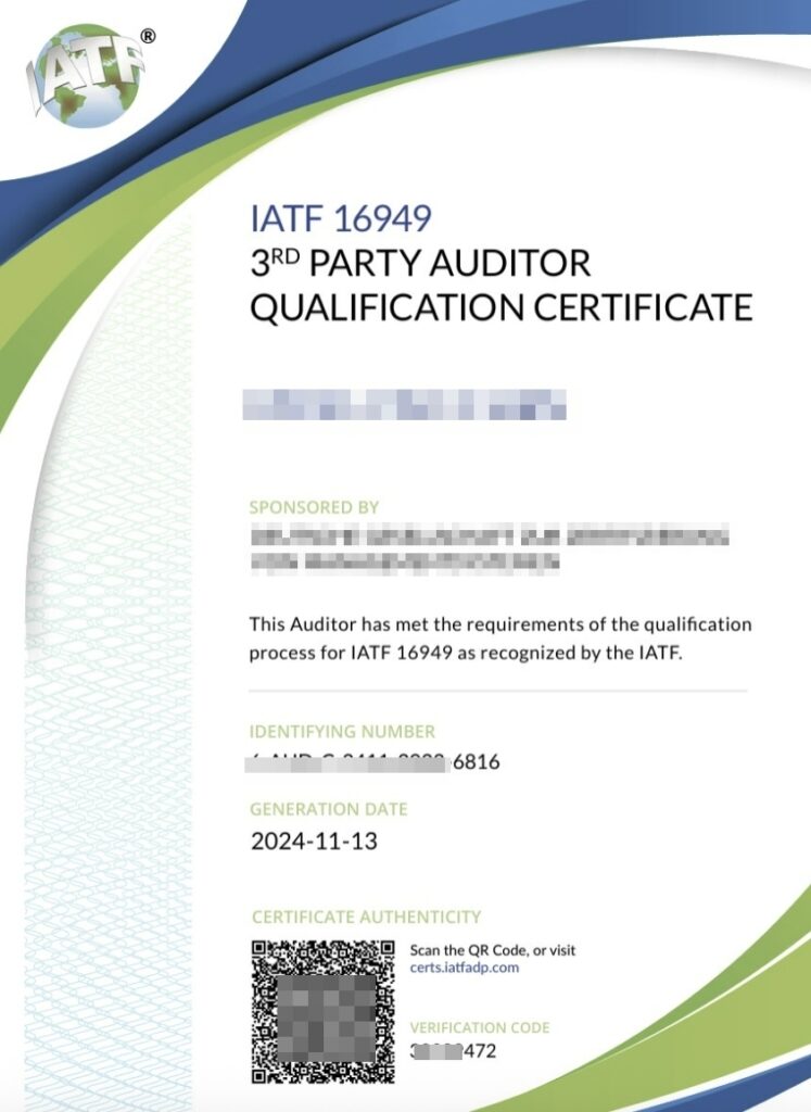 IATF 16949 Internal Auditor Training Course and Qualification ...